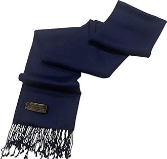 CJ Apparel Bleu Marine Homme Népalais Couleur unie Design Mode Tricoté Echarpe Echarpes Automne/Hiver Etoles NOUVEAU