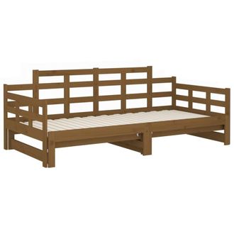 Generic Ausziehbares Tagesbett, Umwandelbares Schlafsofa mit Lattenrost-R&uuml;ckenlehne, Platzsparendes G&auml;stebett f&uuml;r Wohnzimmer, Wohnung und Kleine R&auml;ume (90 x 1
