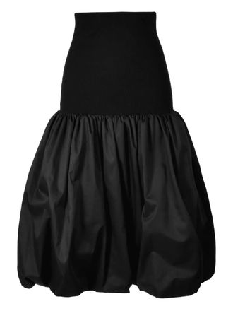 Ioana Ciolacu jupe mi-longue bubble à taille haute - Noir