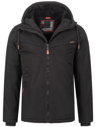 Alessandro Salvarini Winterjacke ALESSANDRO SALVARINI ASLighty, Herren, Gr. XXL, schwarz, Obermaterial: 100% Polyester, Jacken Winterjacke, innen komplett mit warmem Teddy