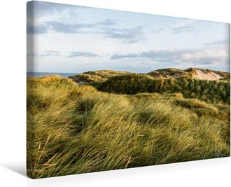 Calvendo Premium Textil-Leinwand 45 x 30 cm Quer-Format Dünen bei Henne | Wandbild, HD-Bild auf Keilrahmen, Fertigbild auf hochwertigem Vlies, Leinwanddruck vo