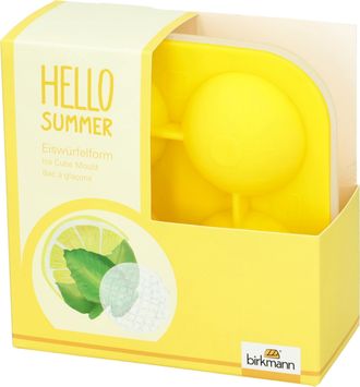 RBV BIRKMANN Birkmann, Eiswürfelform, Discokugel, gelb, 14,5 x 14,5 cm, aus Silikon, für 4 Stück, 255104