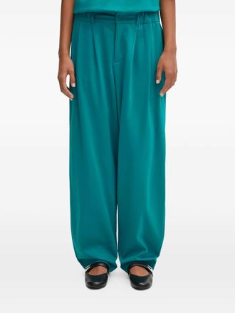 PANGAIA pleated trousers - Gr&uuml;n