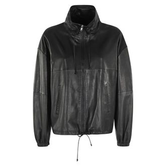 Haikure Femme, Vestes, Noir, Taille: 38 FR Jordan Nappa Leather Bomber