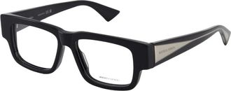 Bottega Veneta unisex, Accessoires, Noir, Taille: 51 MM Lunettes Rectangulaires Noires