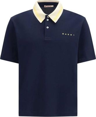 Marni Homme, Tops, Bleu, Taille: S Polo en coton