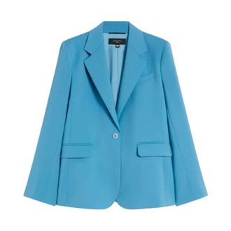 Max Mara Femme, Vestes, Bleu, Taille: 46 FR Blazer Crois&eacute;