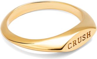 Singularu Ring Crush. Messing mit 18Kt Vergoldung. Schmuck f&uuml;r Damen. Gr&ouml;&szlig;e 10