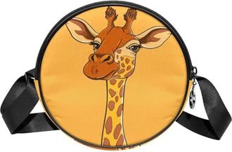 Generic Sac &agrave; bandouli&egrave;re rond pour femme, petit sac &agrave; bandouli&egrave;re avec fermeture &eacute;clair, bretelles r&eacute;glables, style d&eacute;contract&eacute;, pour femmes et filles