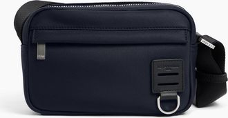 Le Tanneur Petit sac bandouli&egrave;re Basile en toile nylon et cuir lisse