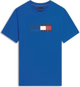 Tommy Hilfiger T-Shirt aus Baumwolle mit Label-Frontprint, Regular Fit in