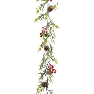 Generic Faux vignes | Guirlandes de No&euml;l r&eacute;alistes pour d&eacute;coration | Plantes naturelles r&eacute;sistantes aux intemp&eacute;ries de 1,8 m pour am&eacute;liorer la porte du porche