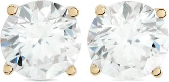 Luxury Bazaar diamond stud earrings - Gold