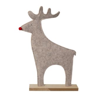 Creativ Home Filz ELCH auf Holzbase. Ca 40 cm. Deko Elche, Hirsch, Rentier. Art.:4319504-92