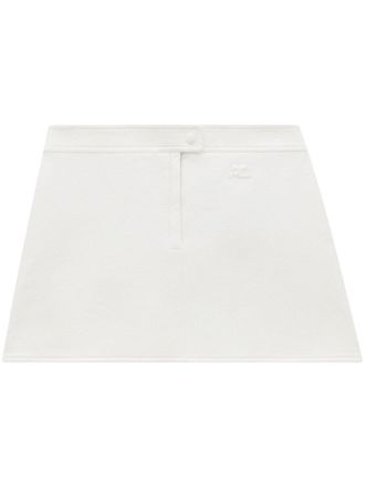 Courrèges minijupe Re-Edition à patch logo - Blanc
