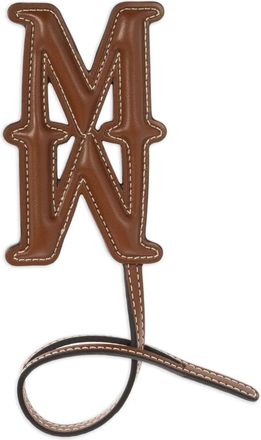 Max Mara Logo-Anh&auml;nger aus Leder - Braun