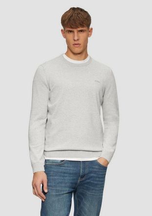 s.Oliver Rundhalspullover Casual (1-tlg) Rundhals. langarm, Logo-Stickerei