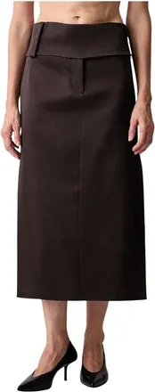 Sportmax Jupe midi Oblare - Femme - Jupes - Brun - Taille: 40 FR