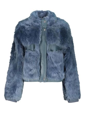 Lorena Antoniazzi veste en peau lainée - Bleu