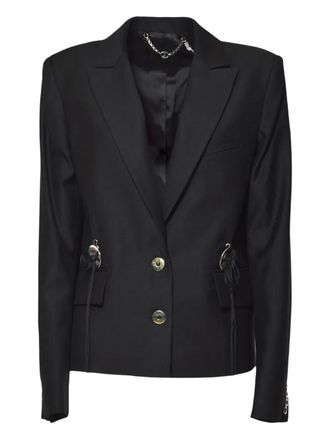 Paco Rabanne blazer &agrave; design un bouton - Noir