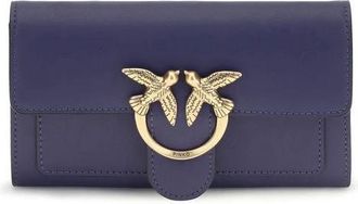 Pinko Love One Leder Portemonnaie - - Accessories - Damen - Blau - ONE SIZE