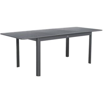 Sweeek Table de jardin anthracite SEATTLE extensible aluminium. 6 places. 155 / 218.5 x 89 x 75 cm