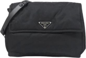 Prada Pre-owned Tessuto Vitello Sac bandouli&egrave;re - Femme - Pre-owned - Noir - Taille: ONE Size