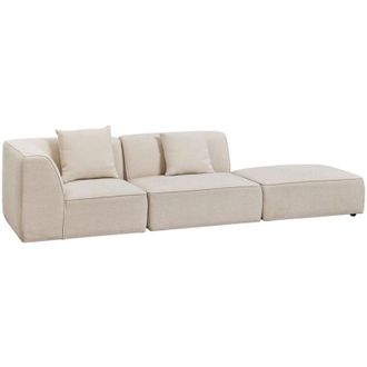 Sklum Cardea 2-teiliges modulares Ecksofa mit gepolstertem Hocker