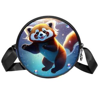 Generic Sac &agrave; bandouli&egrave;re rond rond pour femme, petit sac &agrave; bandouli&egrave;re sous-marin avec fermeture &eacute;clair et bretelles r&eacute;glables