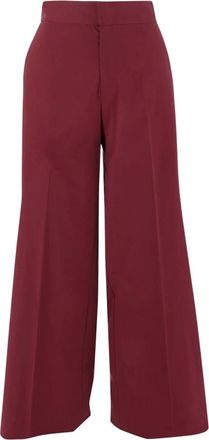 SA SU PHI Femme, Pantalons, Rouge, Taille: 40 FR Pantalon large en m&eacute;lange de coton