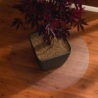 Floortex Bodenschutzmatte | B&uuml;rostuhlunterlage ultimat | 60 cm Durchmesser | aus Original-Floortex-Polycarbonat | transparent | rund | f&uuml;r alle B&ouml;den