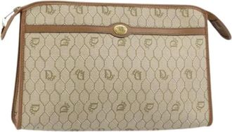 Dior Sac Clutch Vintage Pre-owned - Femme - Pre-owned - Beige - Taille: ONE Size