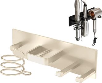 Generic Haar Trockner Wand Halterung | Organizer f&uuml;r Haarstylingger&auml;te mit vertikaler Aufbewahrung,F&ouml;hn Aufh&auml;nger - f&uuml;r Badezimmer, Schrank, Zuhause, Studente