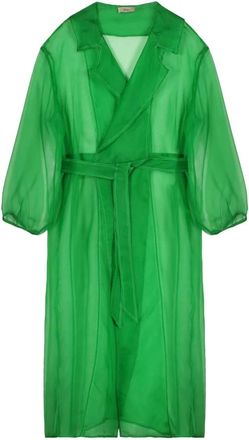 Herno Femme, Blouses et Chemises, Vert, Taille: 34 FR Trench-coat en soie