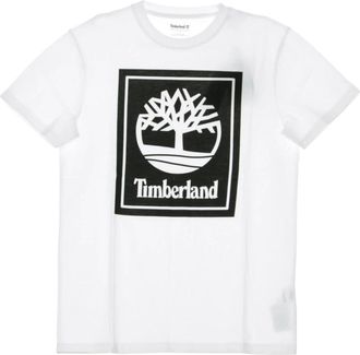 Timberland Homme, Tops, Blanc, Taille: S T-shirt Homme avec Logo Blanc