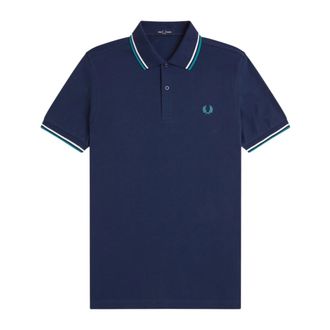 Fred Perry M3600 Shirt - - Tops - Herren - Blau - 2XL