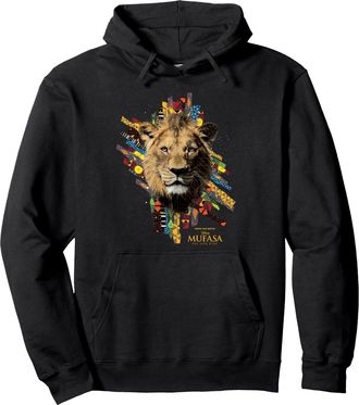 Disney Mufasa: The Lion King Movie Face & Textile Patterns Pullover Hoodie
