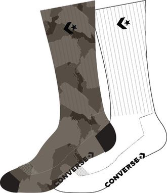 Converse 3PP MEN CLASSIC STAR CHEVRON CREW, HALF CUSHION E1303A - MULTI CAMO BLACK WHITE 39-42, E1303A - MULTI CAMO BLACK WHITE, 43-46