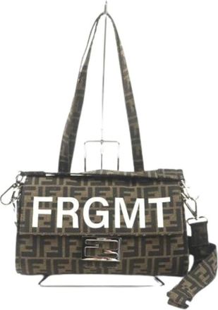 Fendi Sac fourre-tout d&eacute;paule en toile Pre-owned - Homme - Pre-owned - Brun - Taille: ONE Size