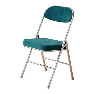 Generic Lightweight Padded Folding Chairs with Backrest, Metal Frame, Ideal for Dining, Weddings, Outdoor Events - Comfortable & Portable (Blue)