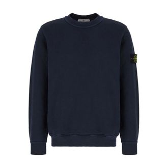 Stone Island Homme, Sweatshirts et sweats &agrave; capuche, Bleu, Taille: XL SweaT-shirt ras du cou coupe classique