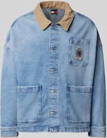 Tommy Jeans Relaxed Fit Jeansjacke mit Kontrast-Kragen