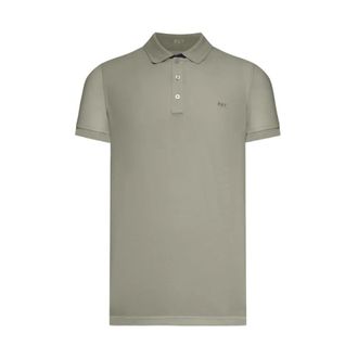 Fay Homme, Tops, Vert, Taille: S Polo DB Collar Piquet Str. Bicolor Incenso V618