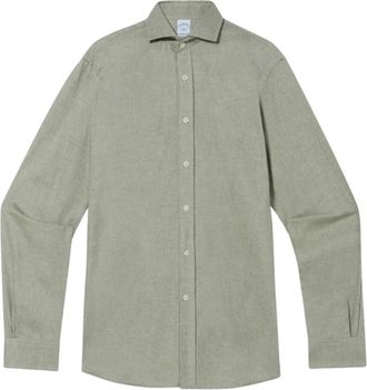 Brooks Brothers Chemise Coupe Ajust&eacute;e avec Col &Eacute;tal&eacute; - Homme - Chemises - Vert - Taille: S