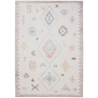 benuta Basic Waschbarer Teppich George - Multicolor 120x170 cm - Kunstfaser - Rechteckig & im Style: Vintage, Elegant, Retro - Pflegeleicht f&uuml;r Wohnzimmer