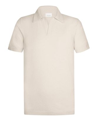 Profuomo Poloshirt in Frottee-Qualit&auml;t mit Variokragen in