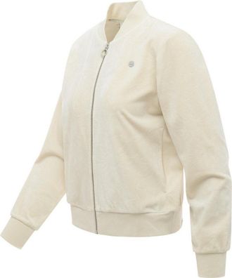 Ragwear Sweatjacke Doron Embossed Kuschelige Alltagsjacke in Samt-Optik