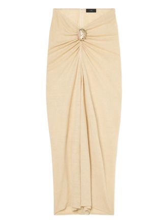 Alanui jupe mi-longue Mermaid drap&eacute;e - Tons neutres