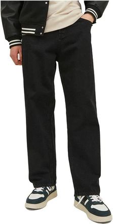 Jack & Jones Herren Jeans Schwarz Baggy Fit Alex ORIGINAL SBD 306 - Stonewashed Denim mit Knopfleiste und weiter Passform