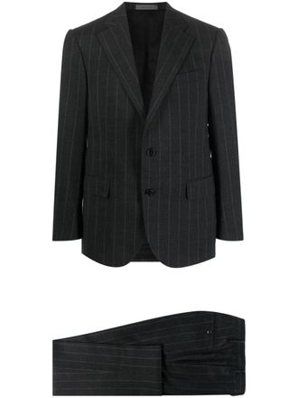 Corneliani costume &agrave; fines rayures - Gris